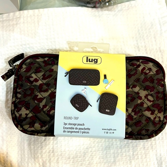 lug | Bags | Nwt Lug Roundtrip 3 Pc Storage Pouch In Leopard Berry ...